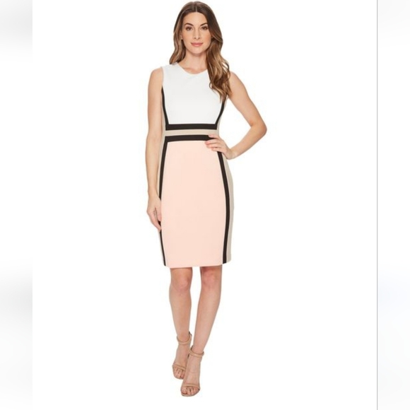 Calvin Klein | Dresses | Calvin Klein Colorblock Sheath Dress | Poshmark
